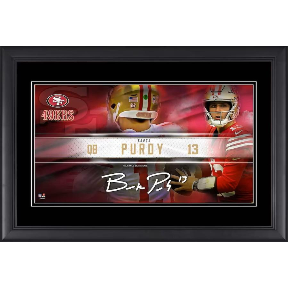 Brock Purdy 49ers Custom Framed Nameplate Photo Display | Pristine Auction