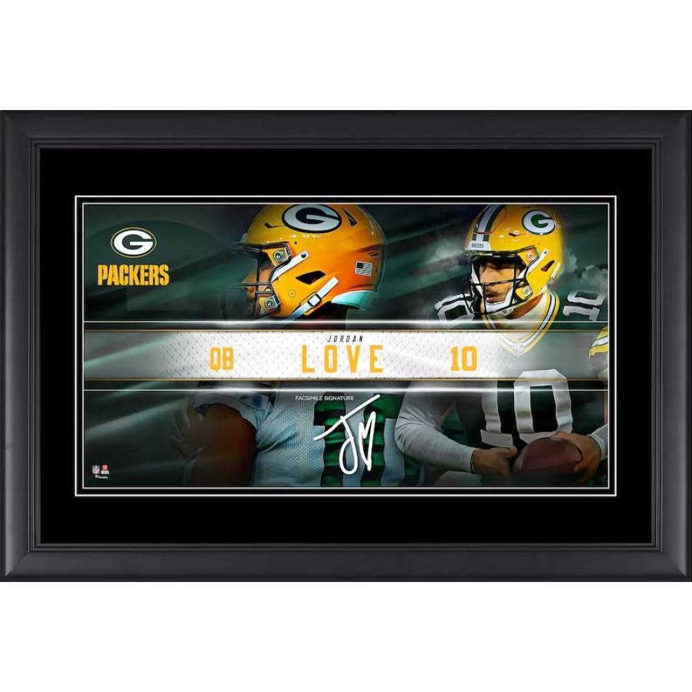 Jordan Love Packers Custom Framed Nameplate Photo Display | Pristine ...