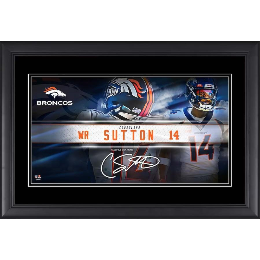 Courtland Sutton Broncos Custom Framed Nameplate Photo Display ...