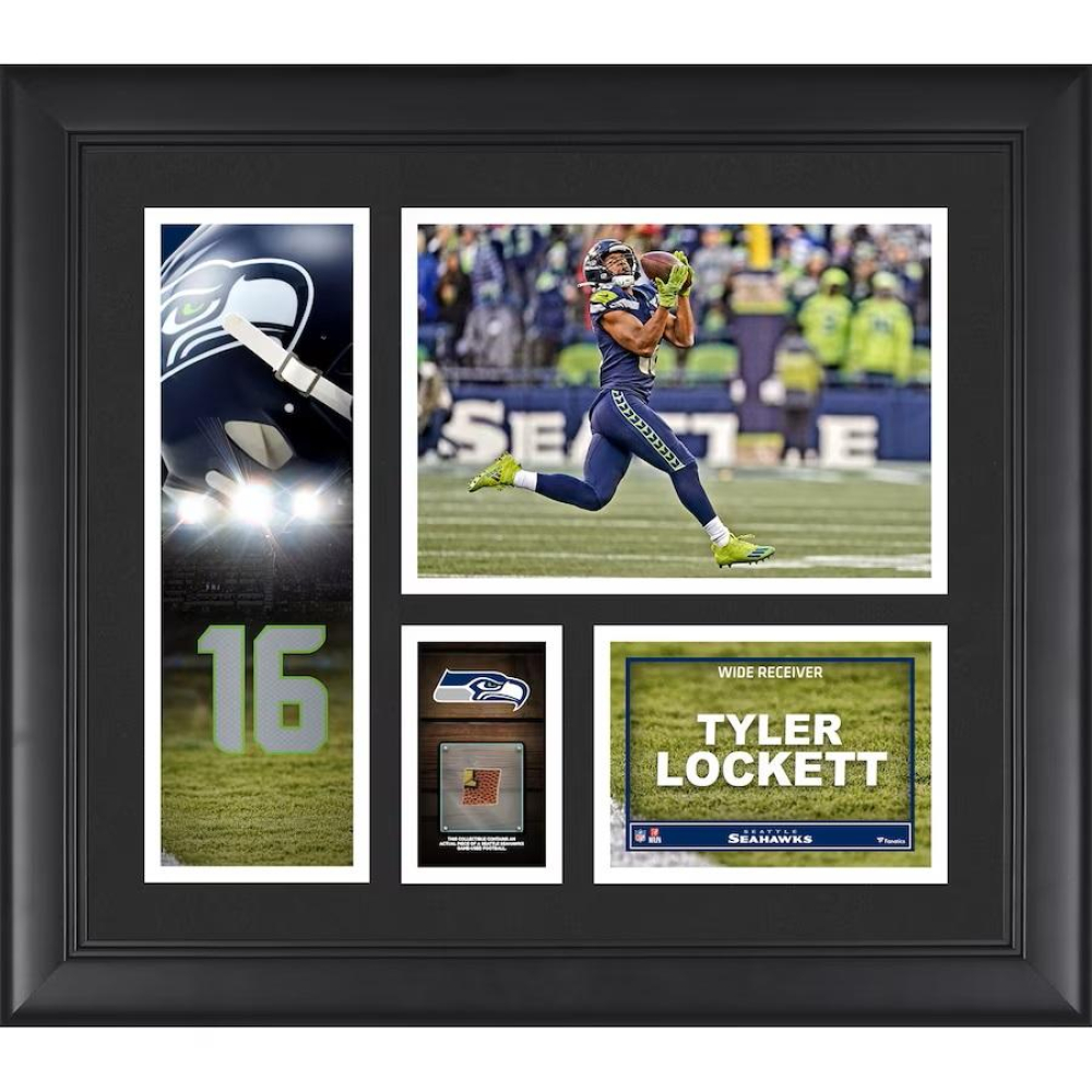Tyler Lockett Seahawks Custom Framed Photo Display with Game-Used ...