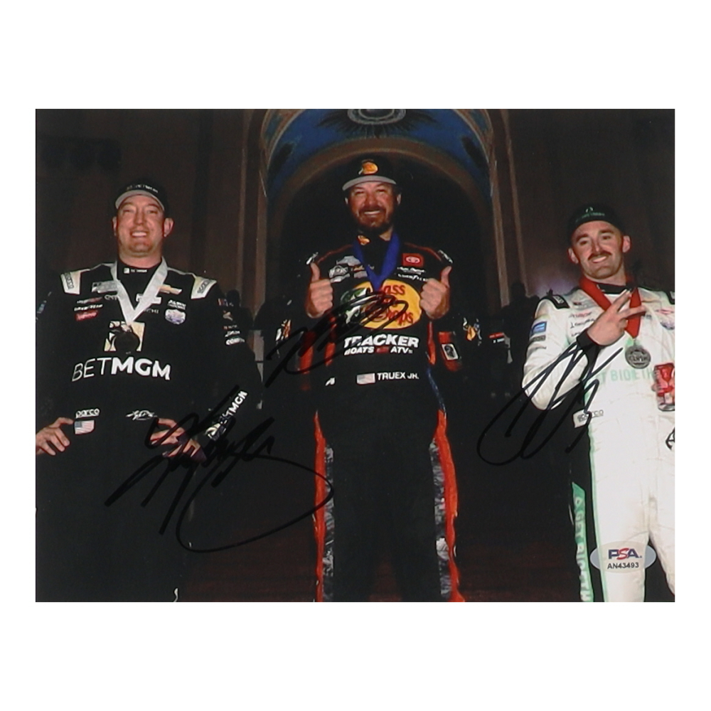 Kyle Busch, Martin Truex Jr. & Austin Dillon Signed NASCAR 8x10 Photo ...