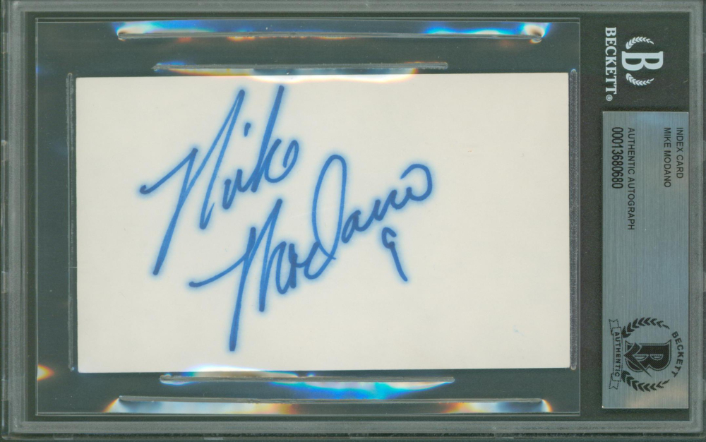 Mike Modano Signed 3x5 Index Card (BGS) | Pristine Auction