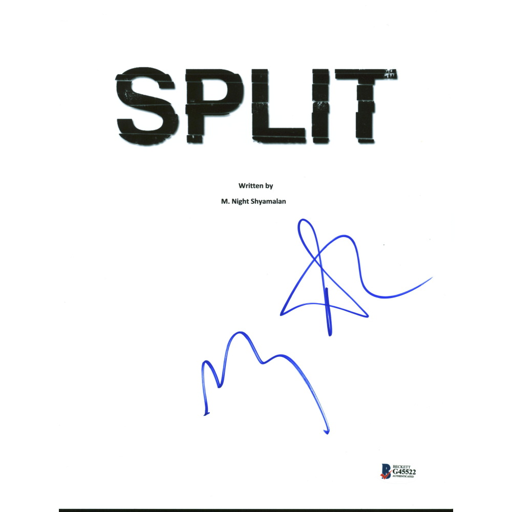 M. Night Shyamalan & Anya Taylor-Joy Signed "Split" 8.5x11 Movie Script ...