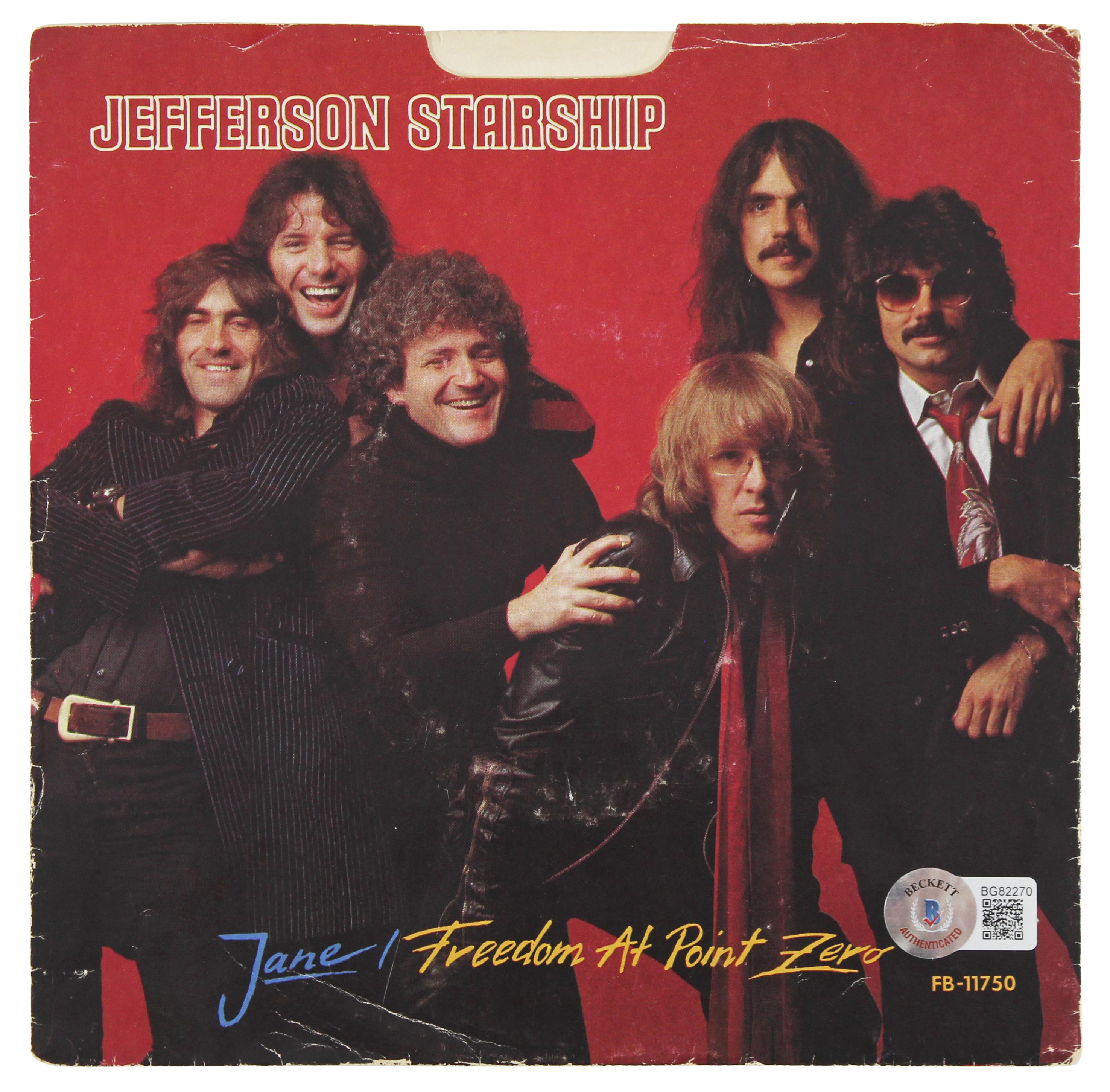 Mickey Thomas Signed "Jane" 45 RPM Vinyl Album Cover (Beckett ...