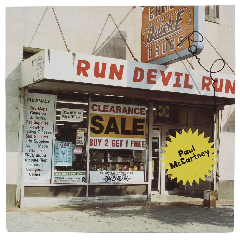 Paul McCartney Signed "Run Devil Run" Vinyl Album Cover (Beckett ...