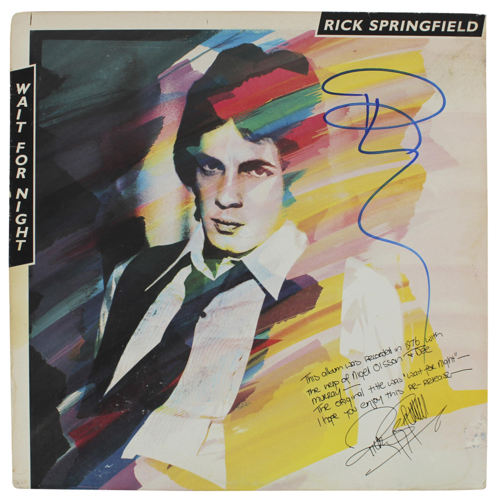 Rick Springfield Signed "Wait For Night" Vinyl Album Cover (Beckett ...