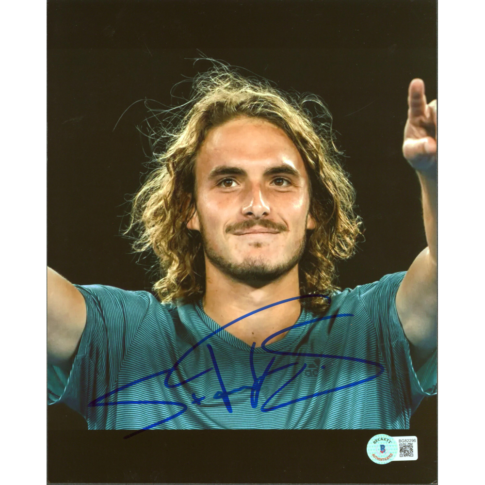 Stefanos Tsitsipas Signed 8x10 Photo (Beckett) | Pristine Auction