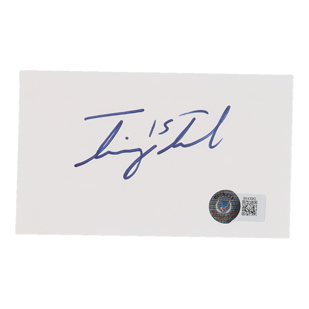 Tim Tebow Signed 3x5 Index Card (Beckett) | Pristine Auction
