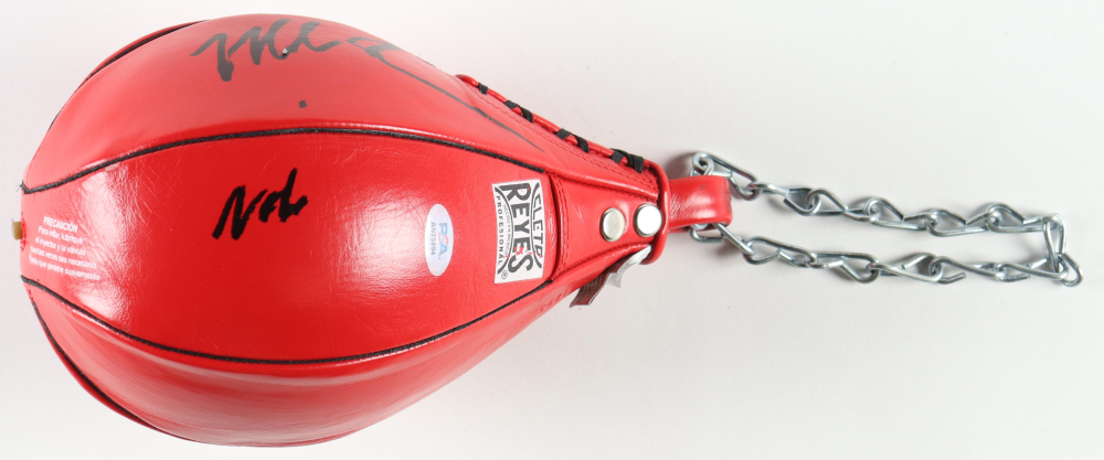 Mike Tyson Signed Official Cleto Reyes Red Leather Speed Bag with ...