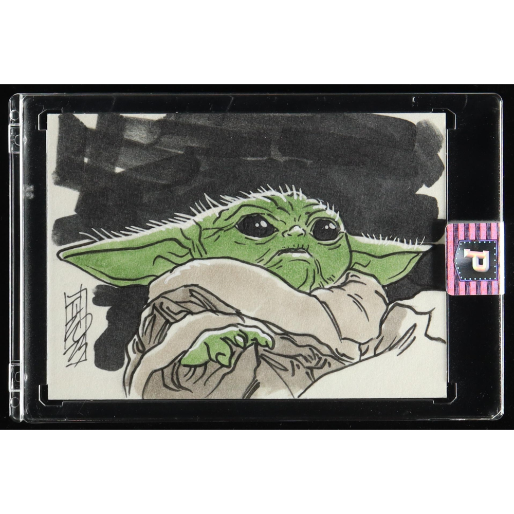 Grogu | Baby Yoda | Star Wars | Original Art Sketch Card by Tom Hodges ...