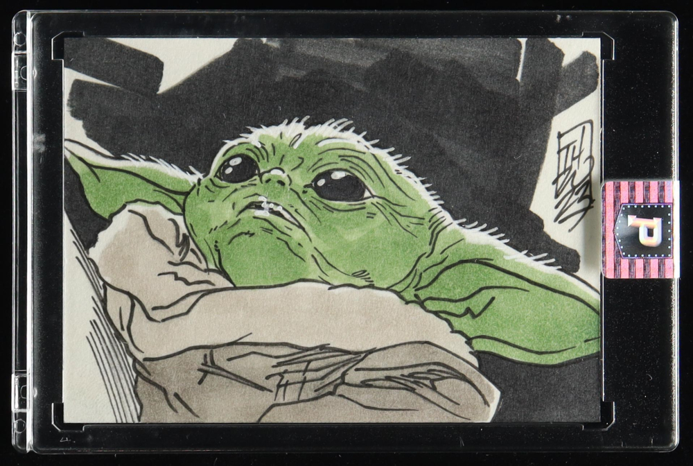 Grogu | Baby Yoda | Star Wars | Original Art Sketch Card by Tom Hodges ...