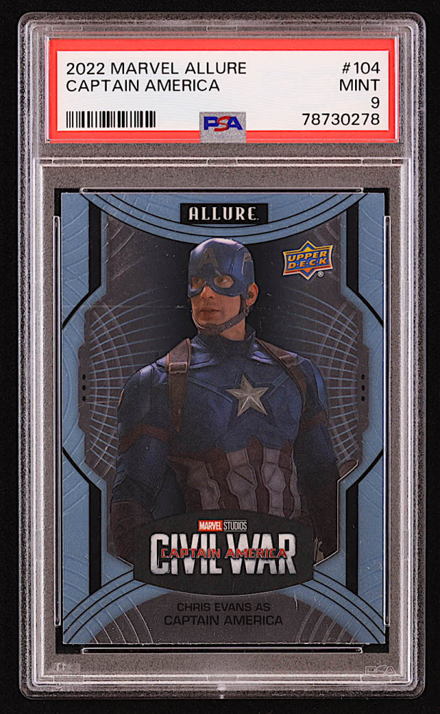 Chris Evans as Captain America 2022 Upper Deck Marvel Studios Allure ...