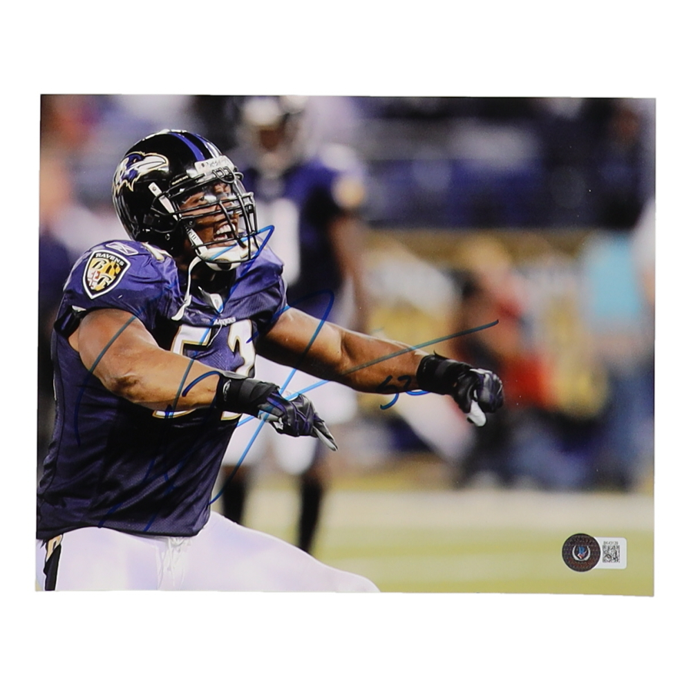 Ray Lewis Signed Ravens 8x10 Photo (Beckett) | Pristine Auction
