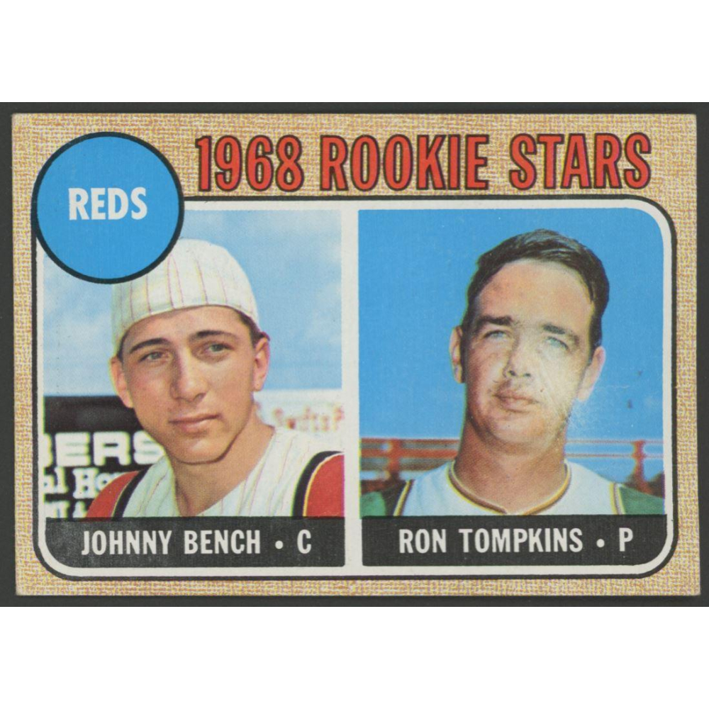 Johnny Bench RC / Ron Tompkins 1968 Topps #247A Rookie Stars | Pristine ...