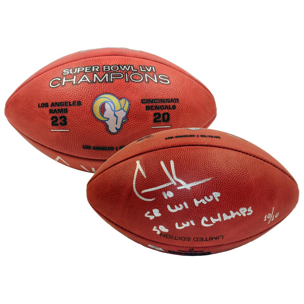 Cooper Kupp Signed "The Duke" LE Super Bowl LVI Logo Football Inscribed ...