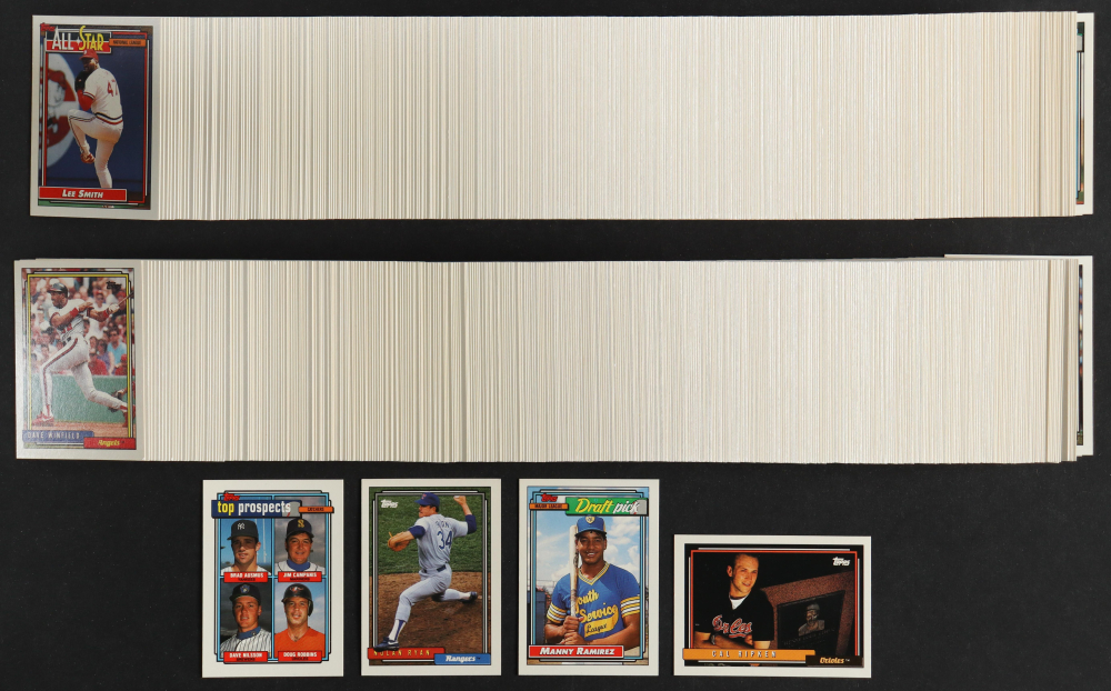 1992 Topps Baseball Complete Set of (792) Cards with Manny Ramirez #156 ...
