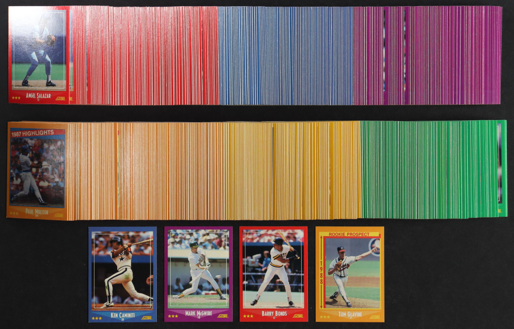 1988 Score Baseball Complete Set of (660) Cards with Tom Glavine #638 ...