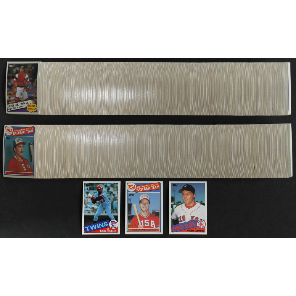 1985 Topps Baseball Complete Set of (792) Cards with Mark McGwire #401 ...