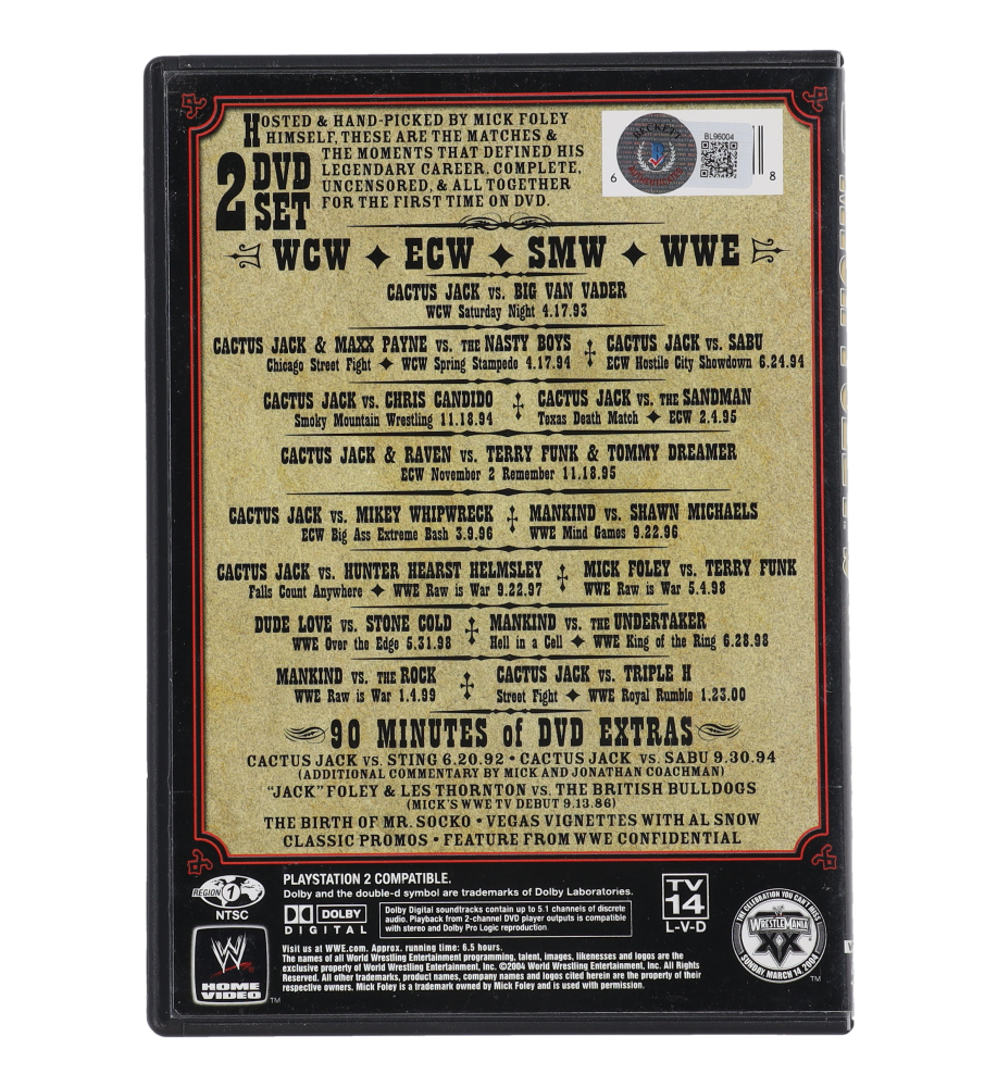 Mick Foley Signed "Greatest Hits And Misses" WWE DVD Set (Beckett ...