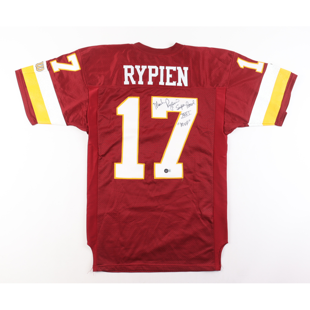 Mark Rypien Signed Redskins Jersey Inscribed "Super Bowl XXVI MVP ...