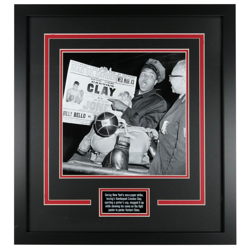 Muhammad Ali (Cassius Clay) 1963 NY Newspaper Strike Custom Framed ...