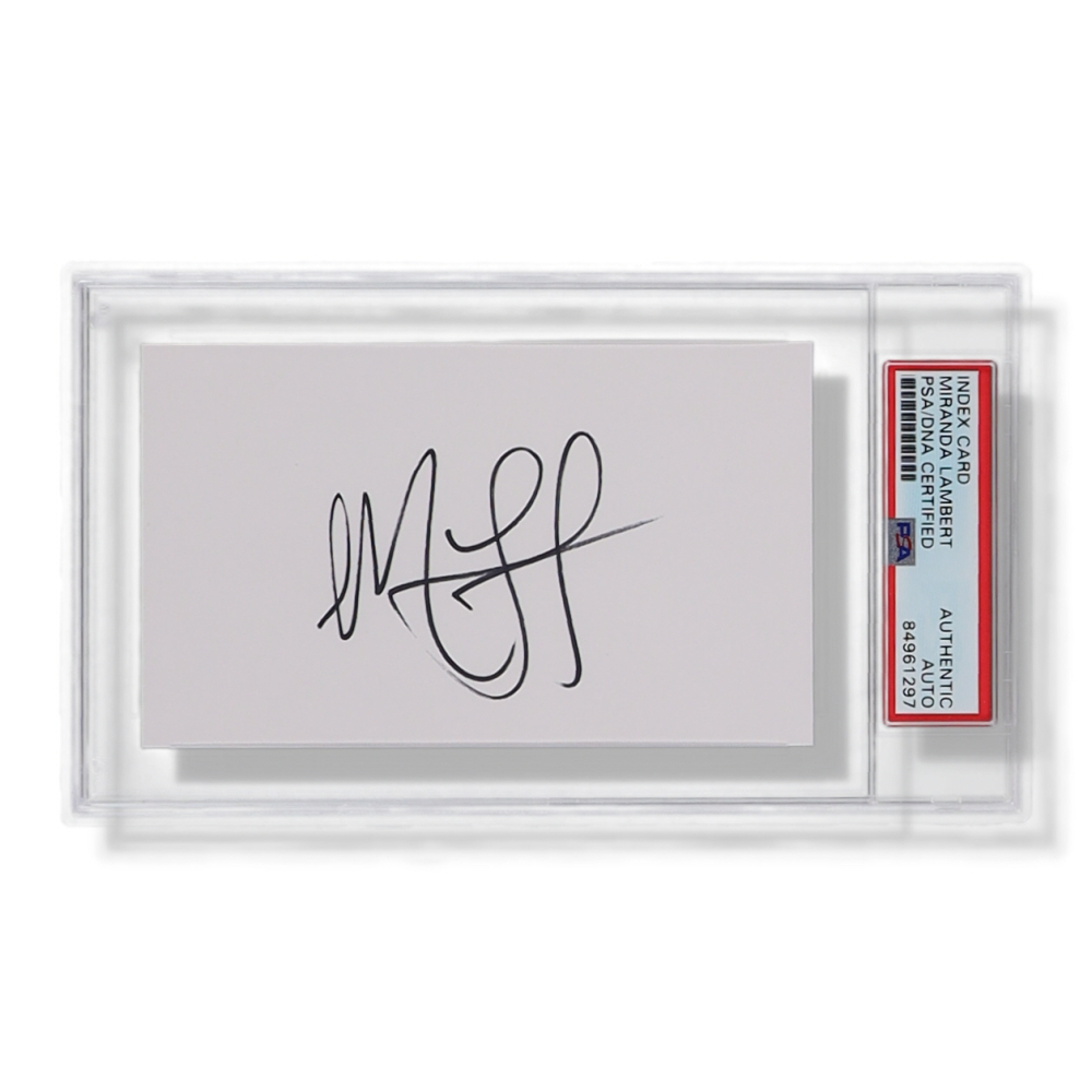 Miranda Lambert Signed Index Card (PSA) | Pristine Auction