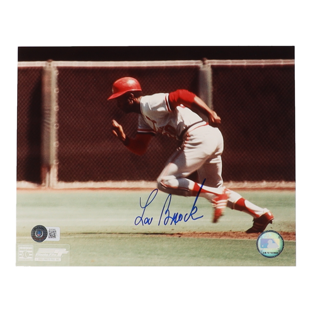 Lou Brock Signed Cardinals 8x10 Photo (Beckett) | Pristine Auction