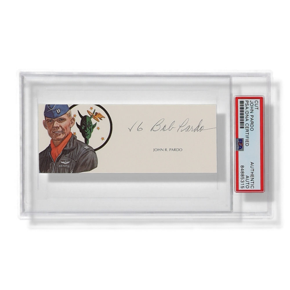 John Pardo Signed Cut with Portrait Inscribed "V6" (PSA) | Pristine Auction