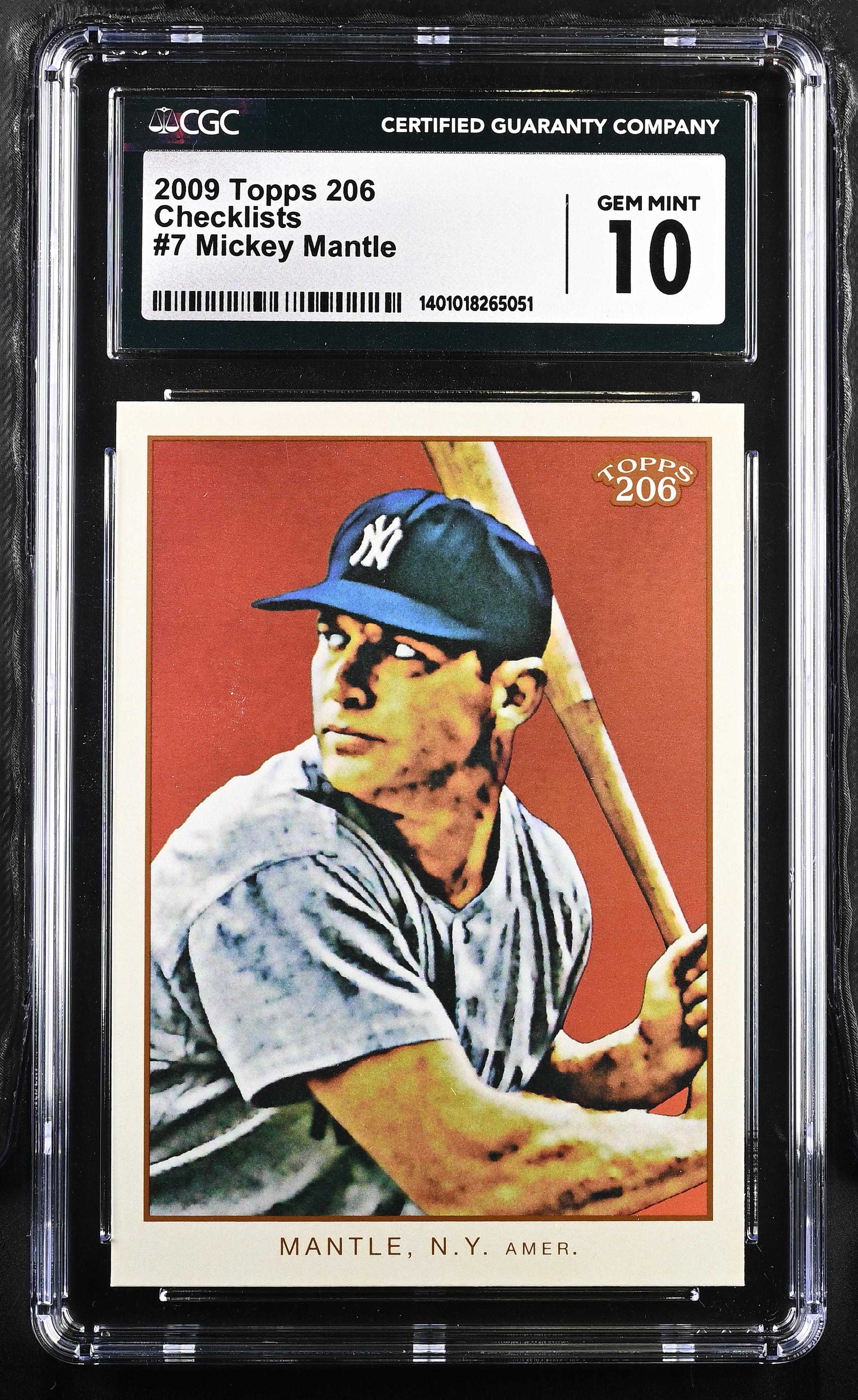 Mickey Mantle 2009 Topps 206 Checklists #7 (CGC 10) | Pristine Auction