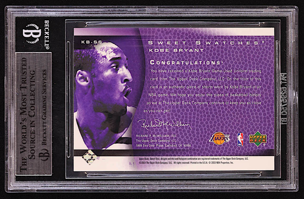 Kobe Bryant 2003-04 Sweet Shot Sweet Swatches #KBSS SP (BGS 8.5) | Pristine Auction