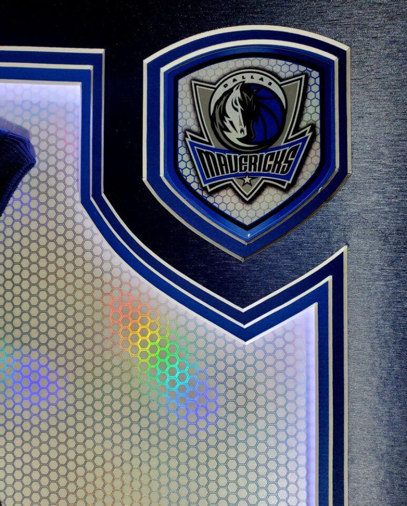 Luka Doncic Signed Mavericks Custom Framed Jersey Display with LED ...