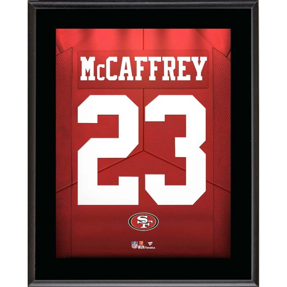 Christian McCaffrey 49ers Jersey Number Plaque | Pristine Auction