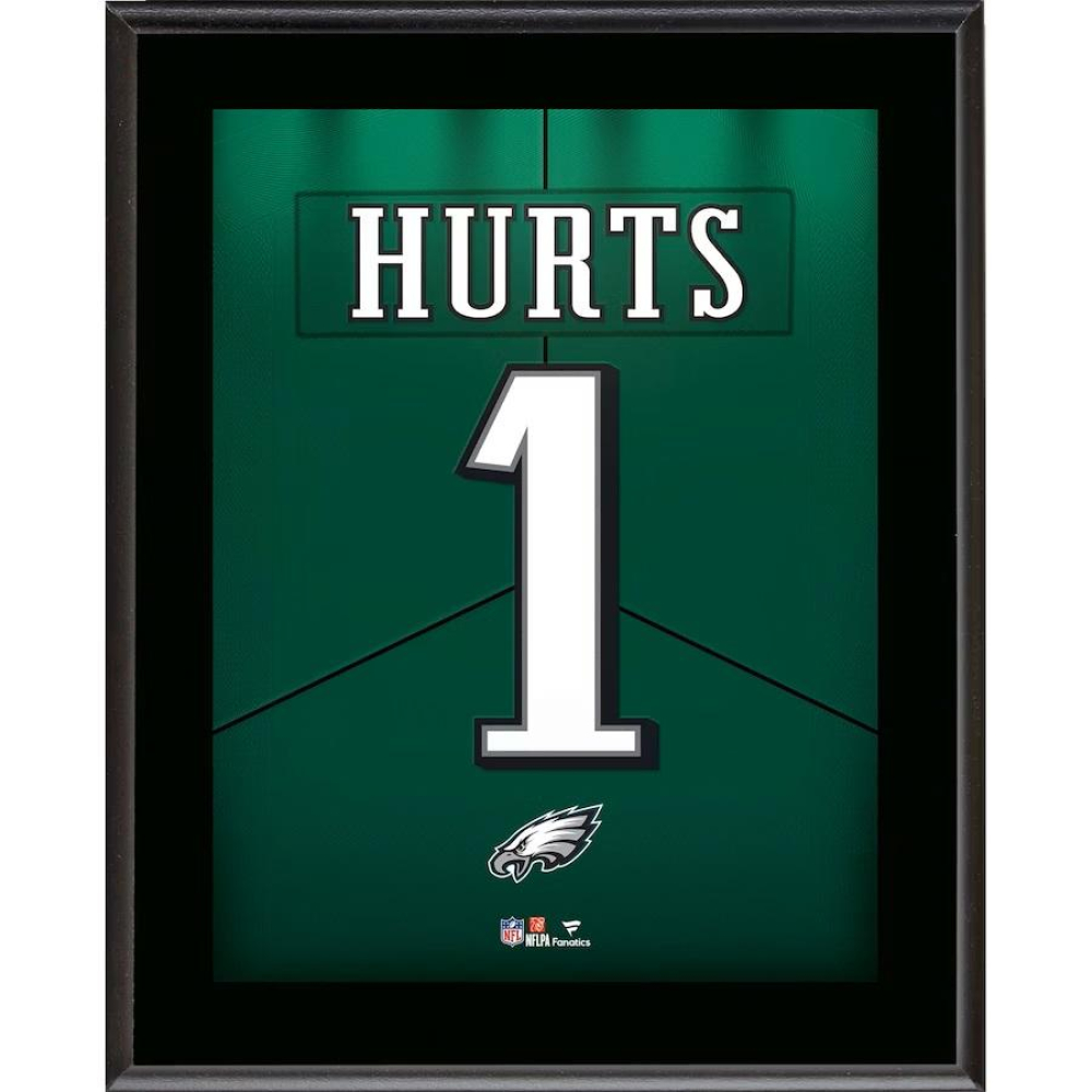 Jalen Hurts Eagles Jersey Number Plaque | Pristine Auction