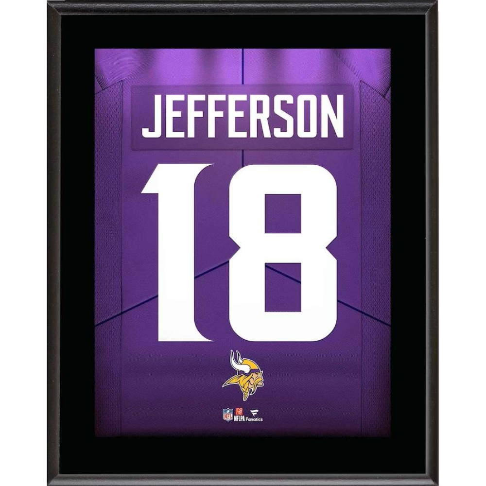 Justin Jefferson Vikings Jersey Number Plaque | Pristine Auction