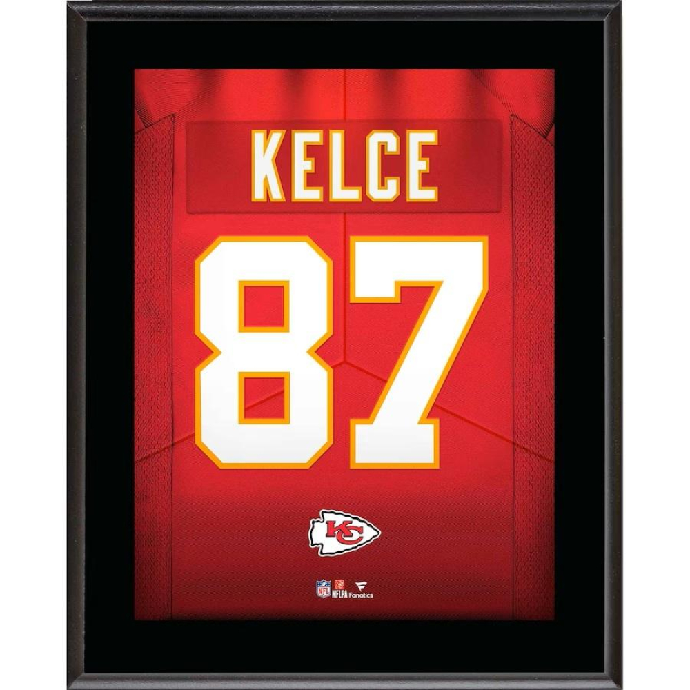 Travis Kelce Chiefs Jersey Number Plaque | Pristine Auction