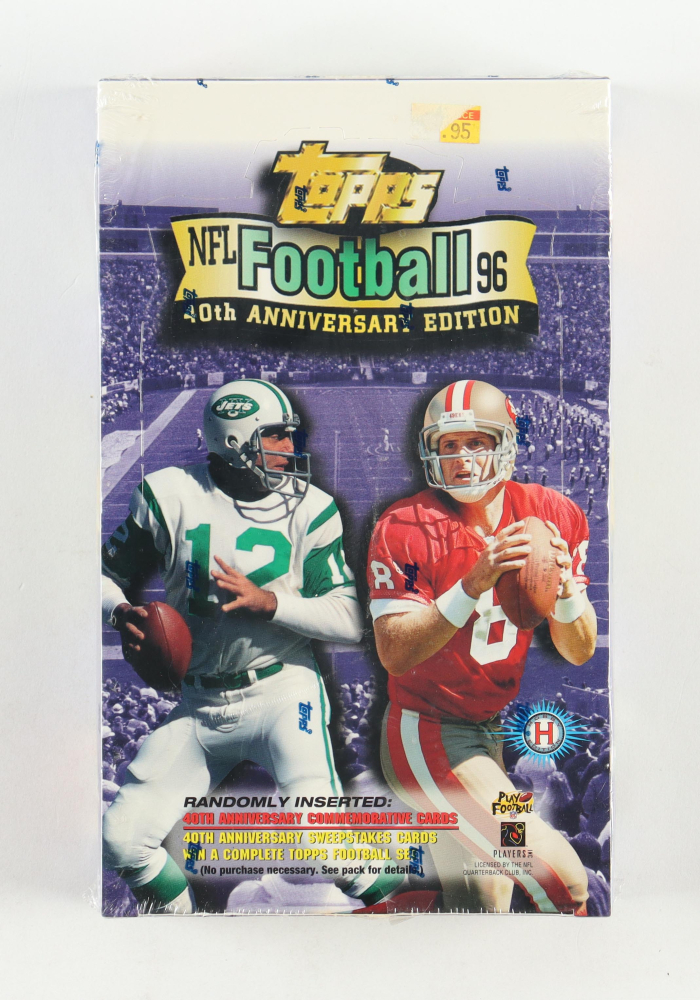 1996 Topps Football 40th Anniversary Edition Baseball Card Box with (36 ...