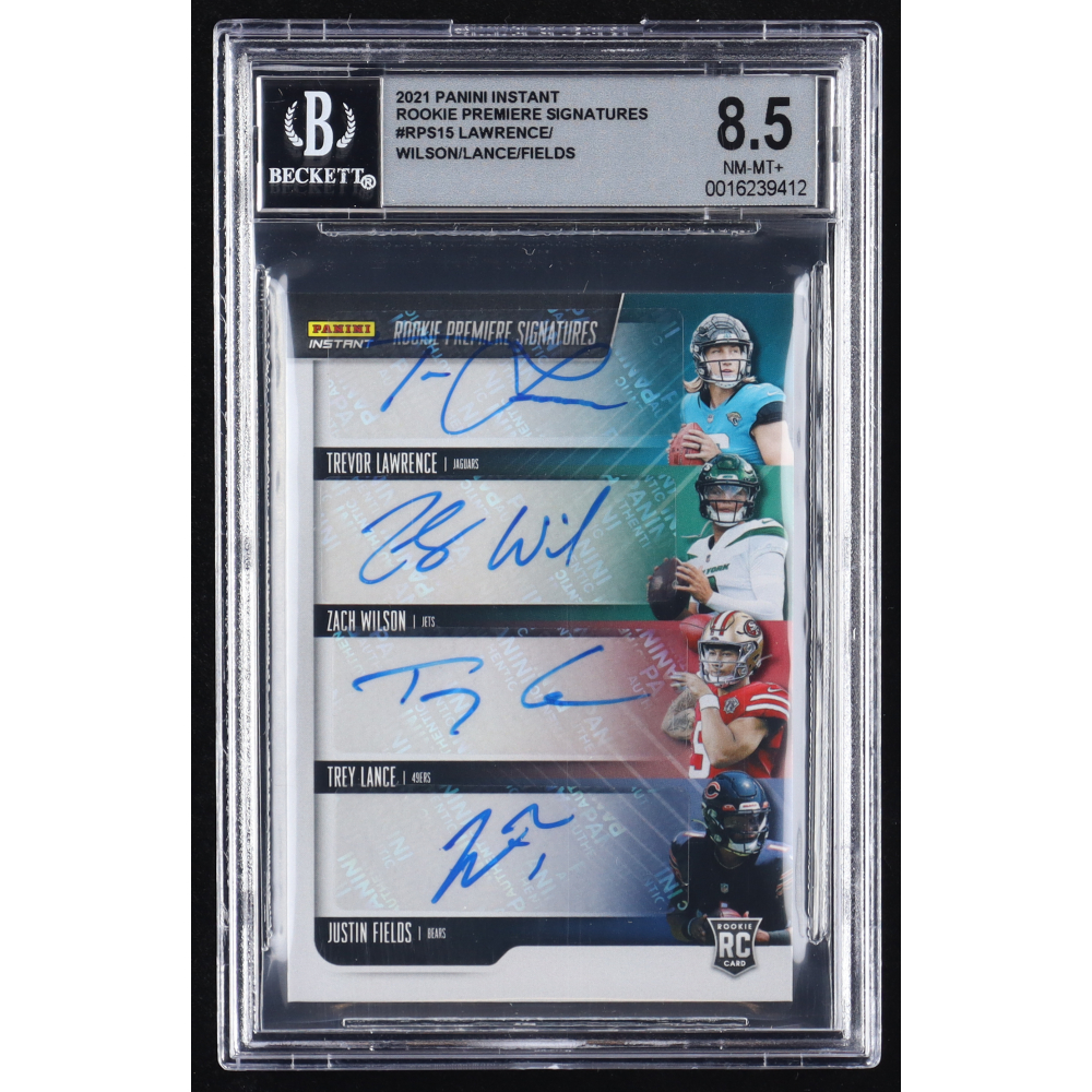 Trevor Lawrence / Zach Wilson / Trey Lance / Justin Fields 2021 Panini ...