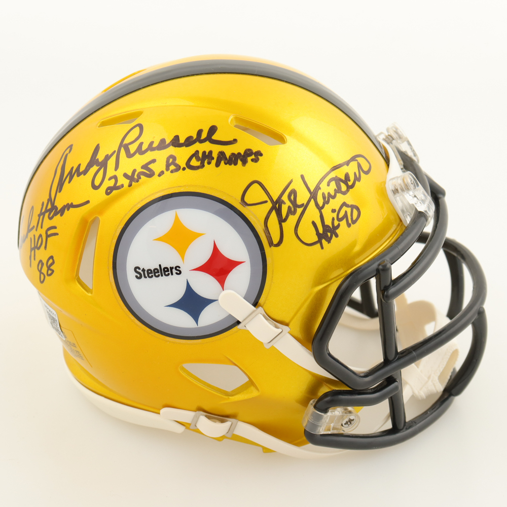 Jack Lambert, Jack Ham & Andy Russell Signed Steelers Flash Alternate ...