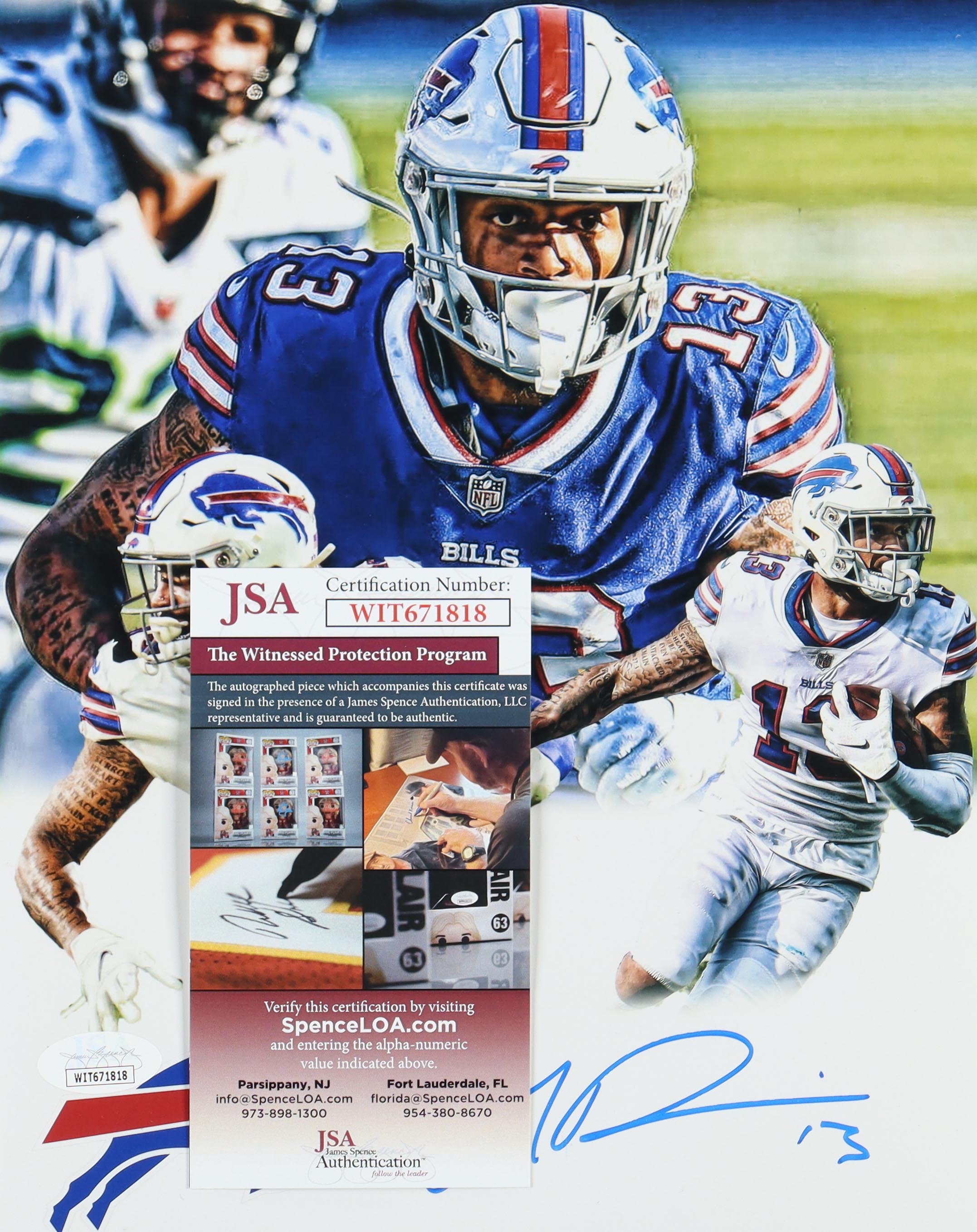 Gabriel Davis Signed Bills 8x10 Photo (JSA) | Pristine Auction