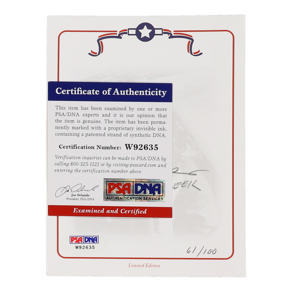 Steve Pisanos Signed LE Index Card Inscribed "The Flying Greek" (PSA ...