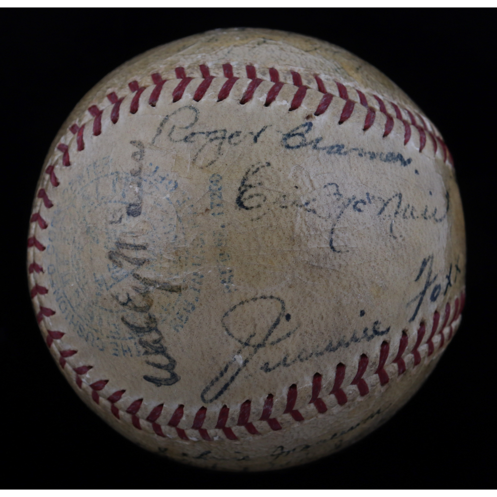 Jimmie Foxx | Doc Cramer Signed 1934-35 Athletics Baseball with (19 ...