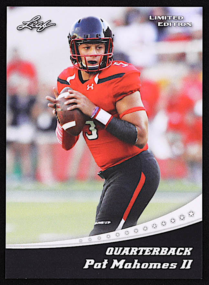 Pat Mahomes II 2017 Leaf Special Release Limited Edition #13 RC ...