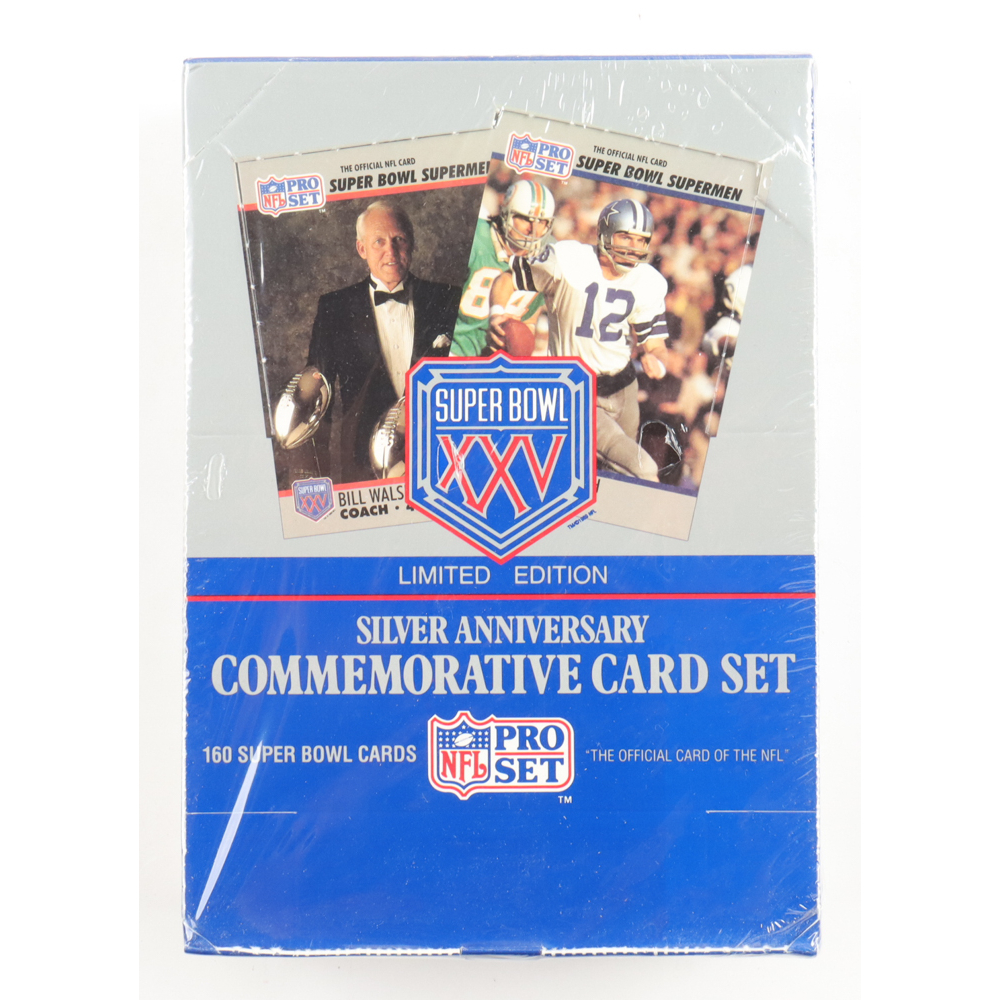 1991 Pro Set Super Bowl XXV Football Silver Anniversary Set of (160 ...