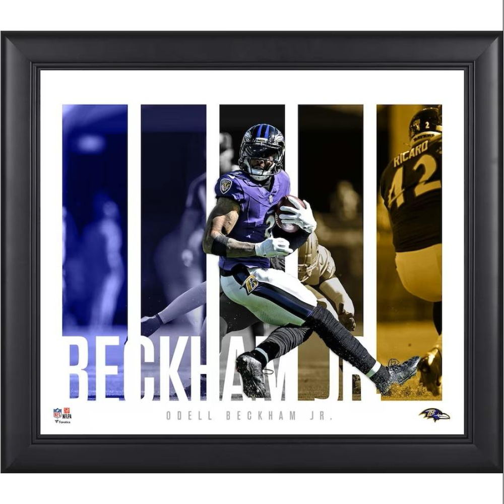 Odell Beckham Jr. Ravens Custom Framed Photo | Pristine Auction