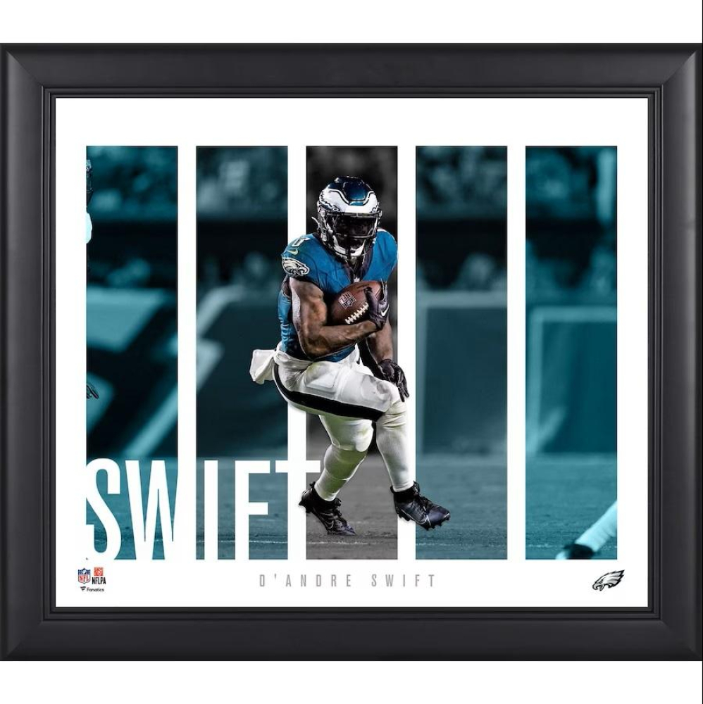 D'Andre Swift Eagles Custom Framed Photo | Pristine Auction