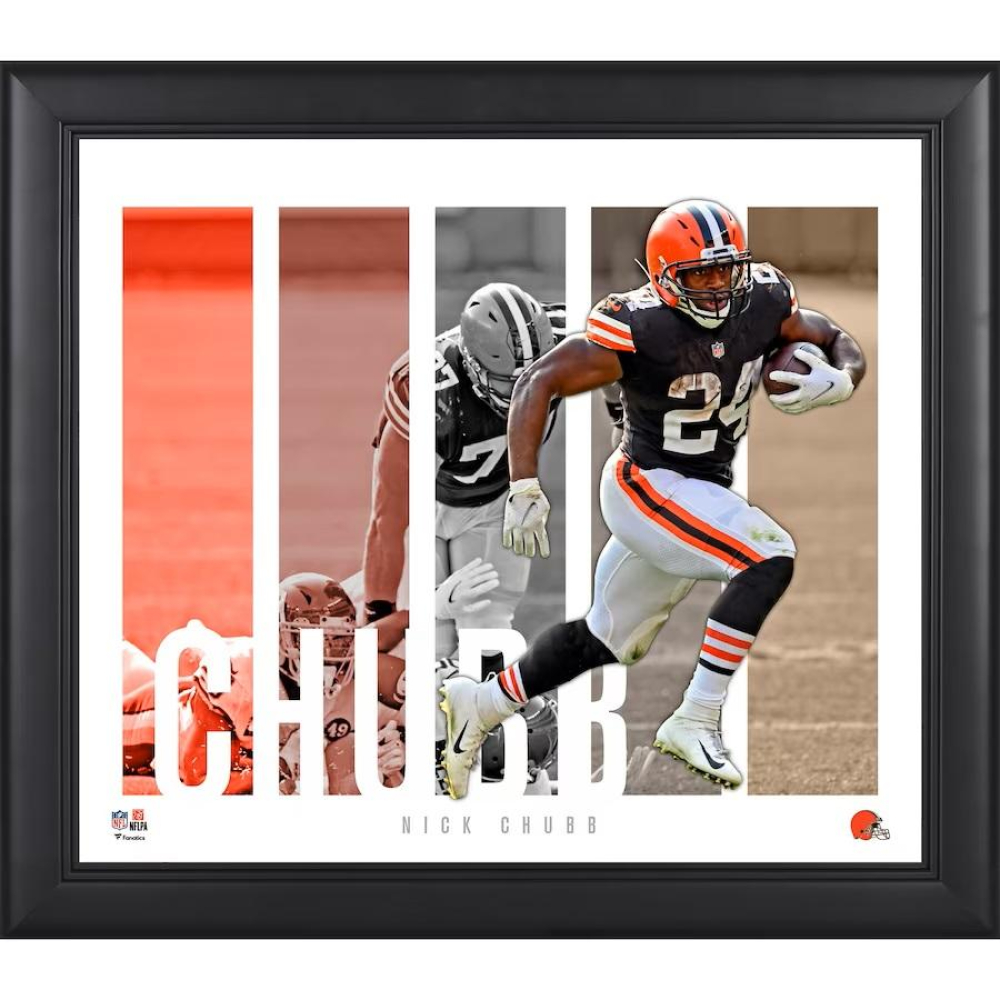 Nick Chubb Browns Custom Framed Photo | Pristine Auction