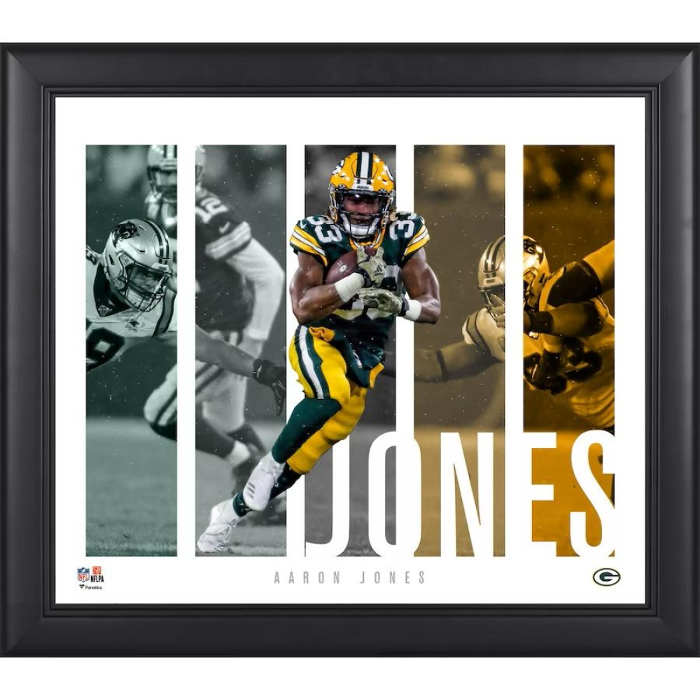 Aaron Jones Packers Custom Framed Photo | Pristine Auction