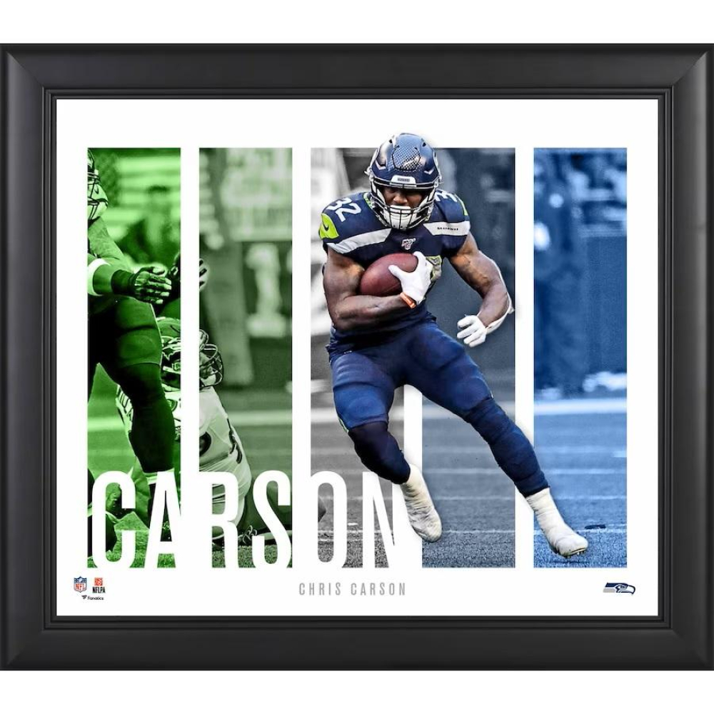 Chris Carson Seahawks Custom Framed Photo | Pristine Auction