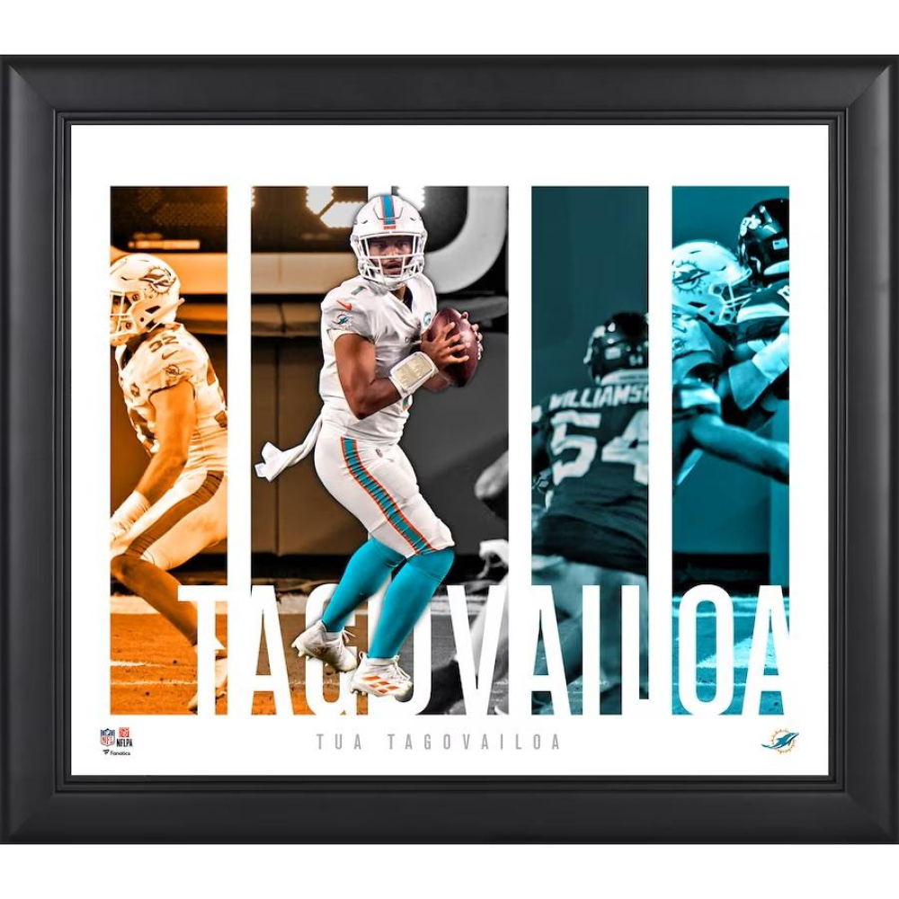 Tua Tagovailoa Dolphins Custom Framed Photo | Pristine Auction