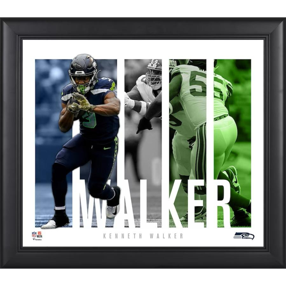 Kenneth Walker III Seahawks Custom Framed Photo | Pristine Auction